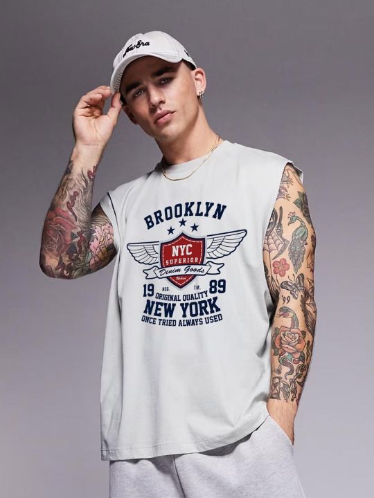 Brooklyn White Tank For Men - broncopolos.com