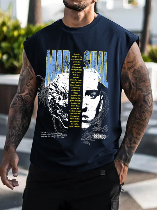 Marshal Navy Blue Tank For Men - broncopolos.com